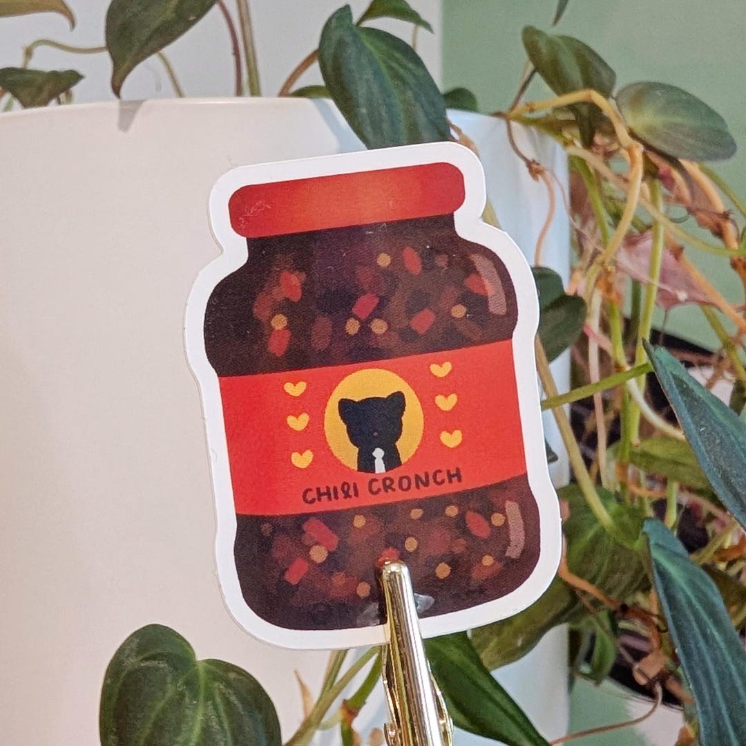 Chili Crisp Vinyl Sticker | Laptop Stickers | Water Bottle Sticker ...