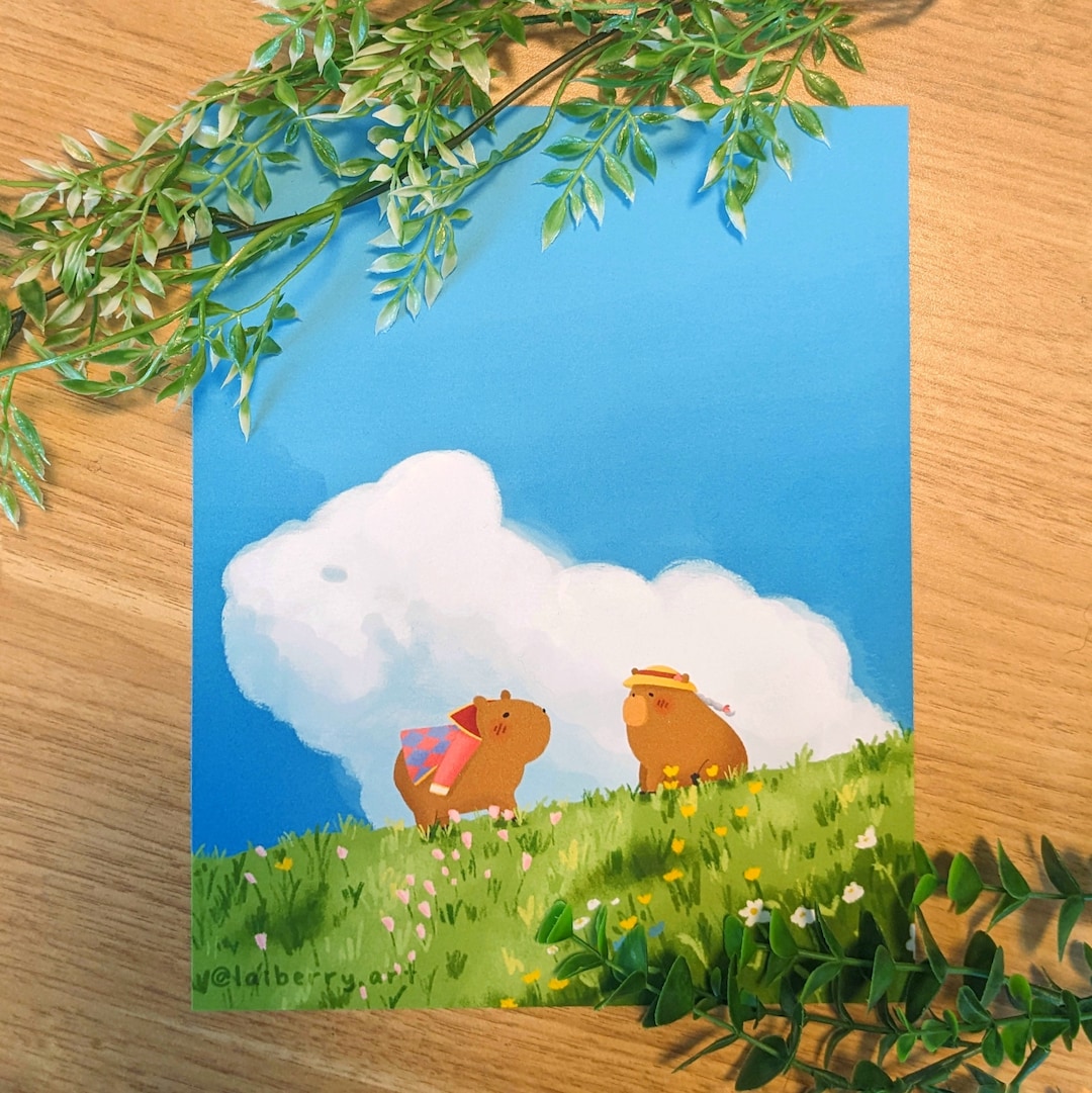 Capybara Wizard and Hatter Anime Print | Art Prints | Digital Art ...