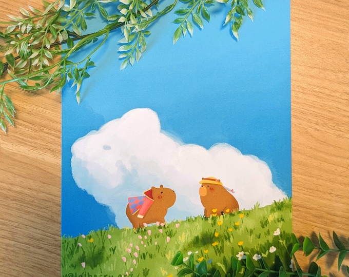 Capybara Wizard and Hatter Anime Print | Art Prints | Digital Art ...