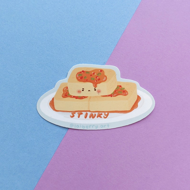 Stinky Tofu Vinyl Sticker | Laptop Stickers | Water Bottle Sticker ...