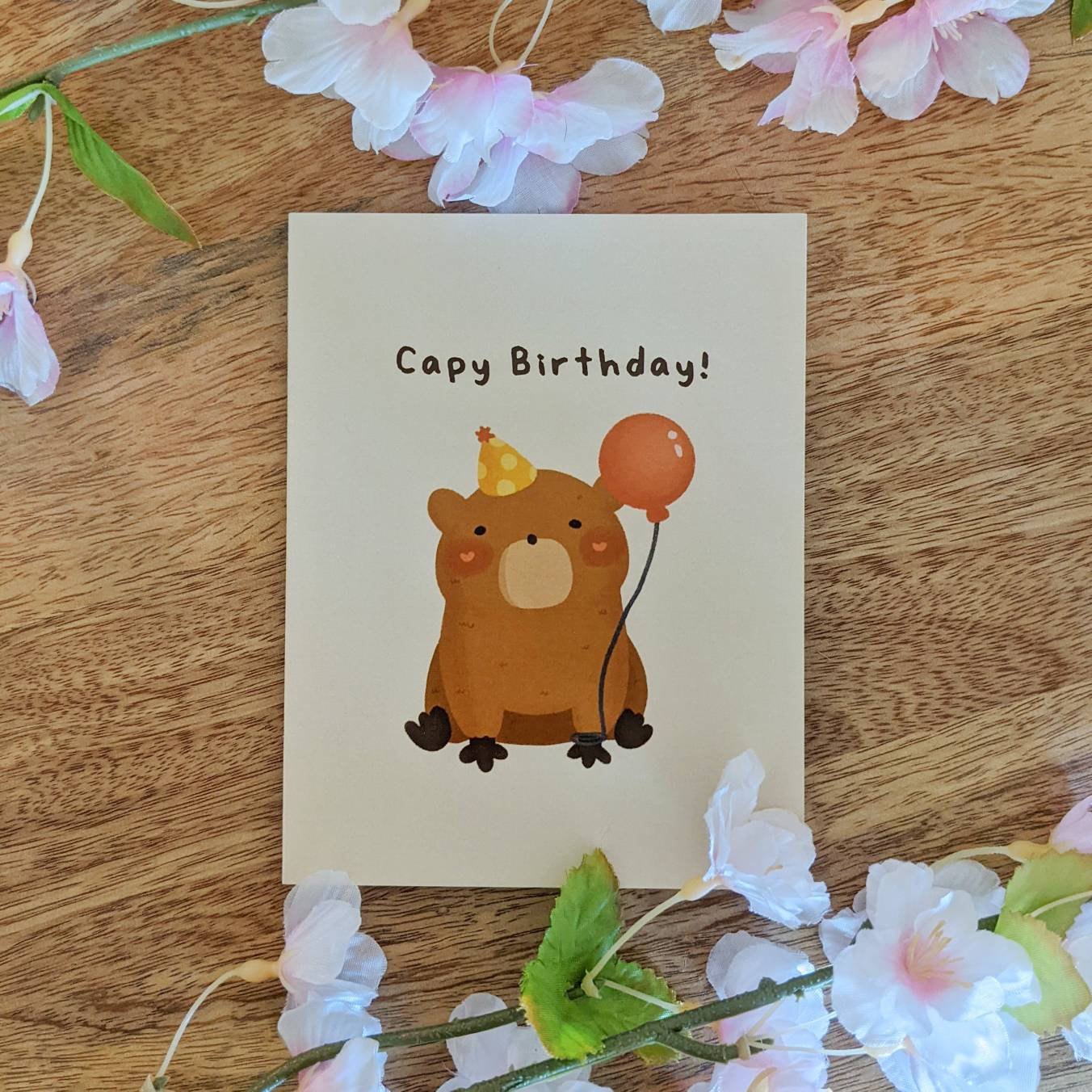 Capy Birthday Card Mini Prints Greeting Card Art Print - Etsy