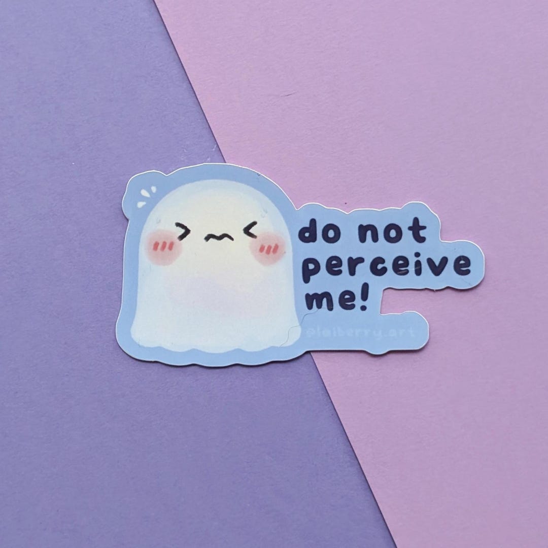 Do Not Perceive Me! Ghost Vinyl Sticker | Laptop Stickers | Water ...