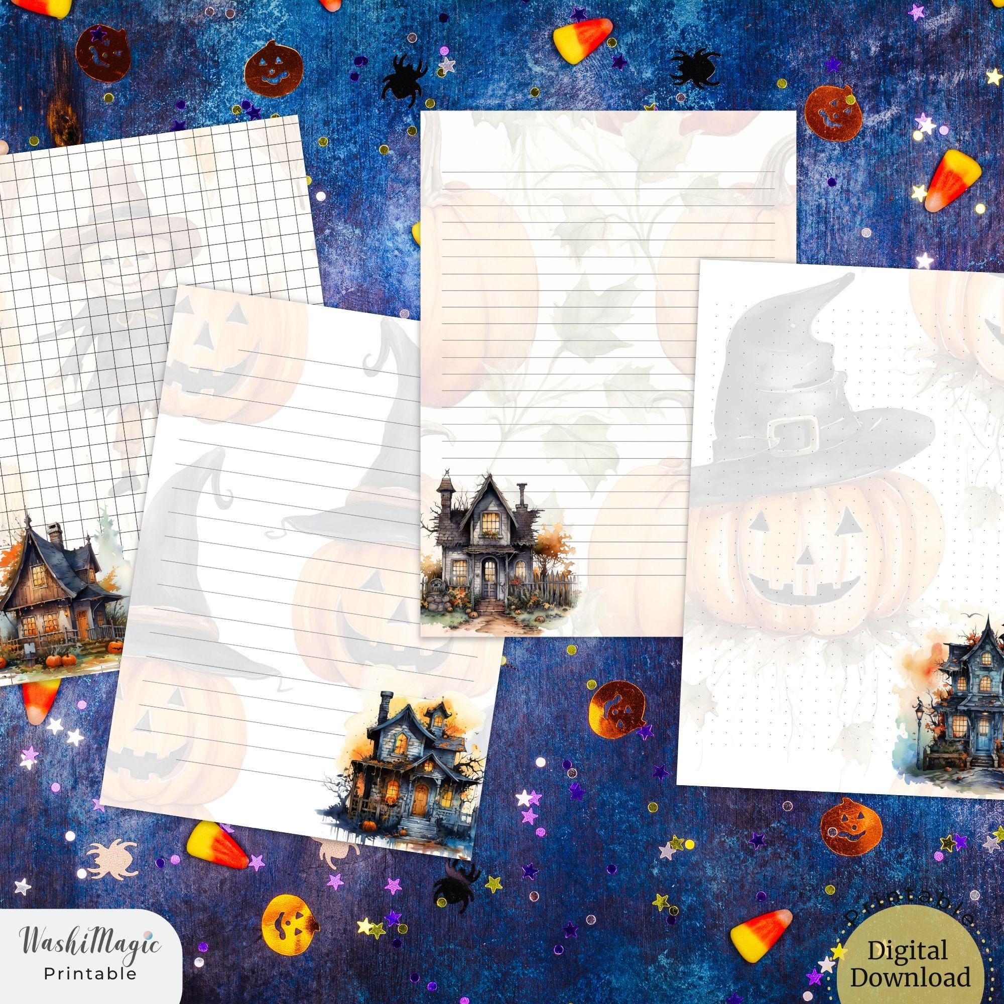 Spooky Haunted House Printable Stationery Set Halloween Fun, Halloween ...