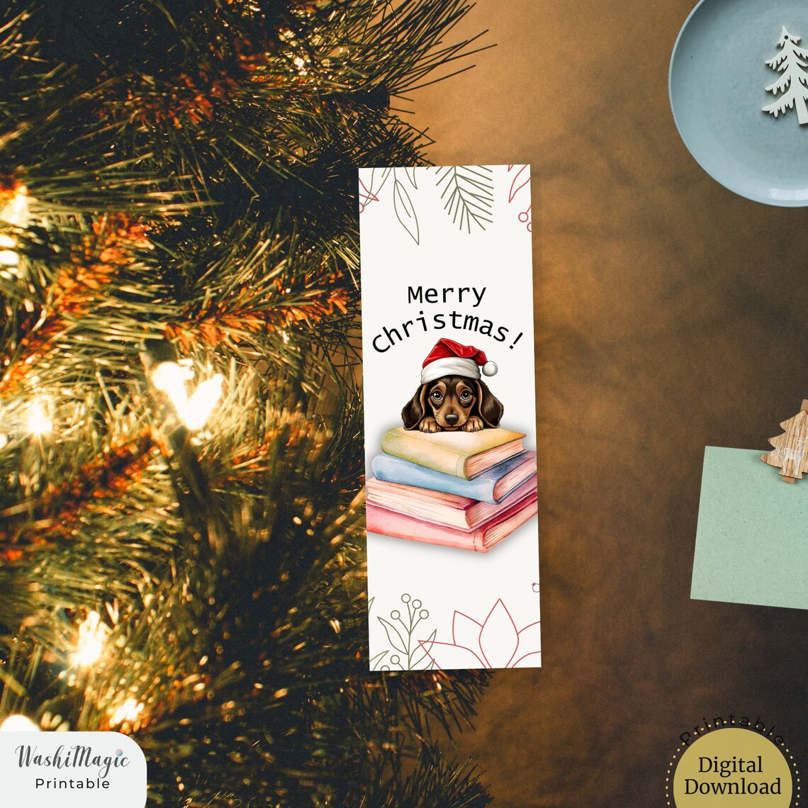 Christmas Dog Breed Bookmarks: Holiday Reading Gift for Book Lovers ...