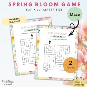 Spring Bloom Printable Maze Game, Fun Kids Activities, Homeschool ...