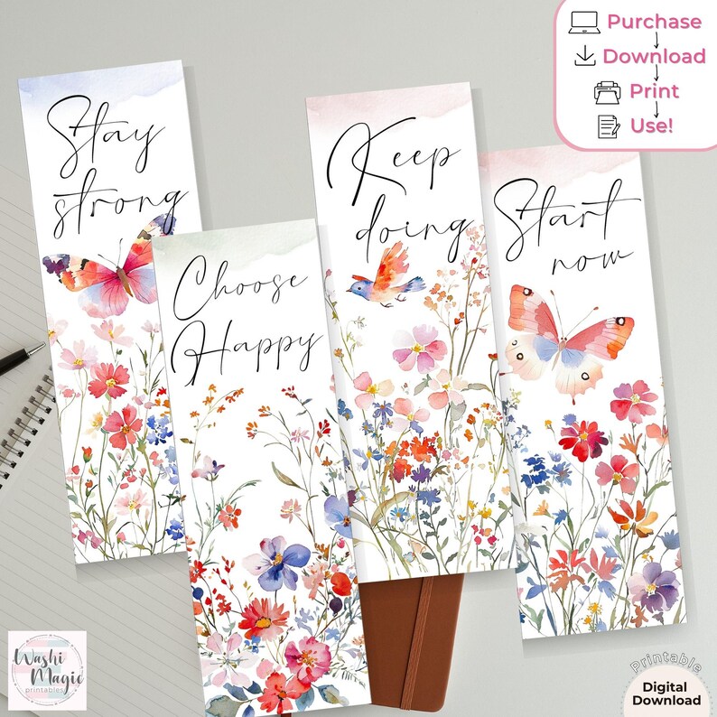 Inspirational Quotes for Entrepreneurs Printable Bookmarks Colorful ...