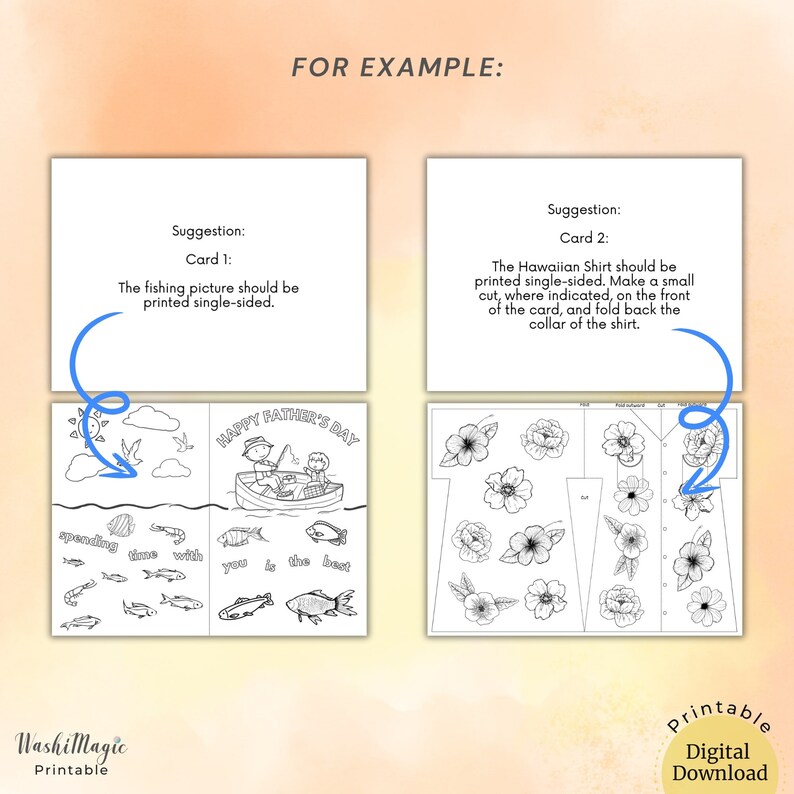 Father's Day Coloring Craft DIY Greeting Card Set, All About My Dad ...