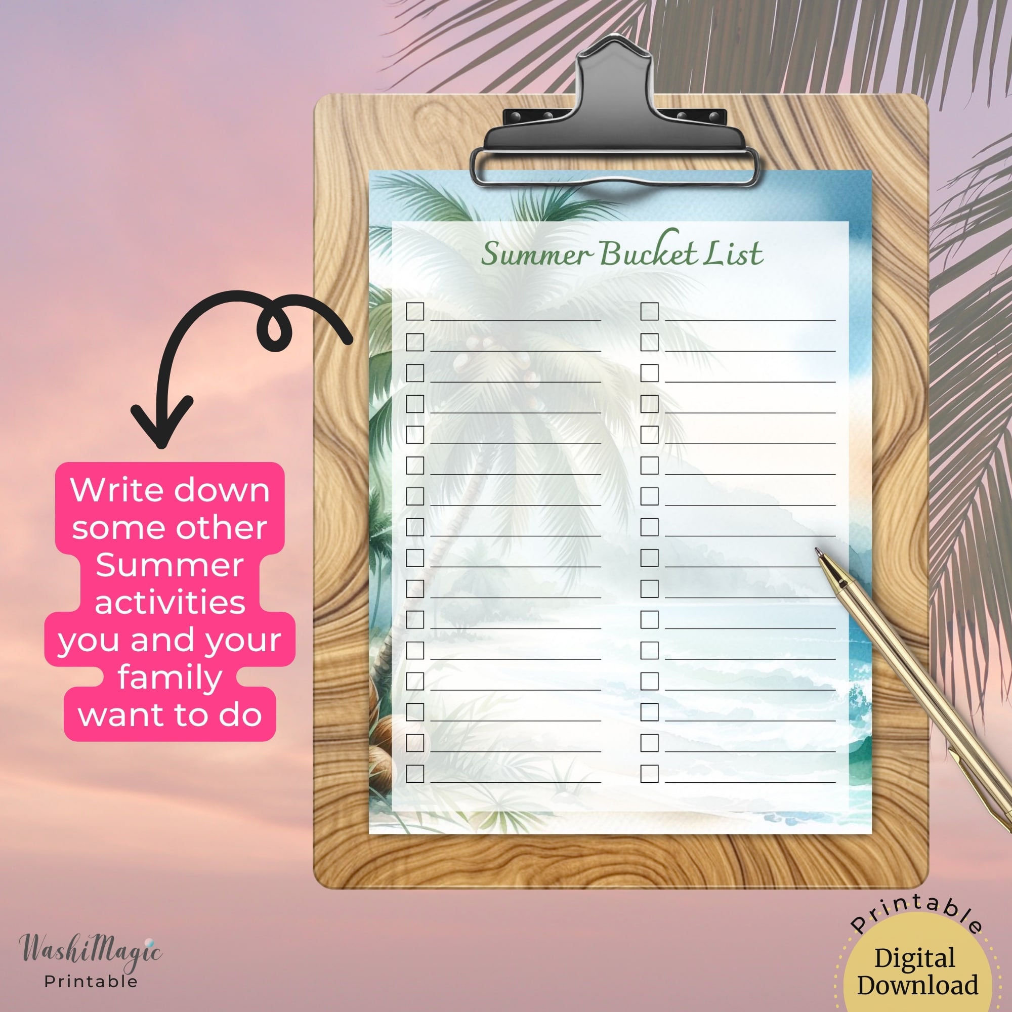 Printable Summer Bucket List, Plan Your Ultimate Summer to Do List ...