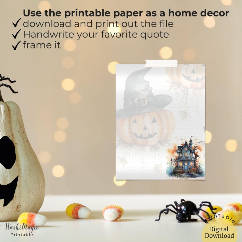 Spooky Haunted House Printable Stationery Set Halloween Fun, Halloween ...