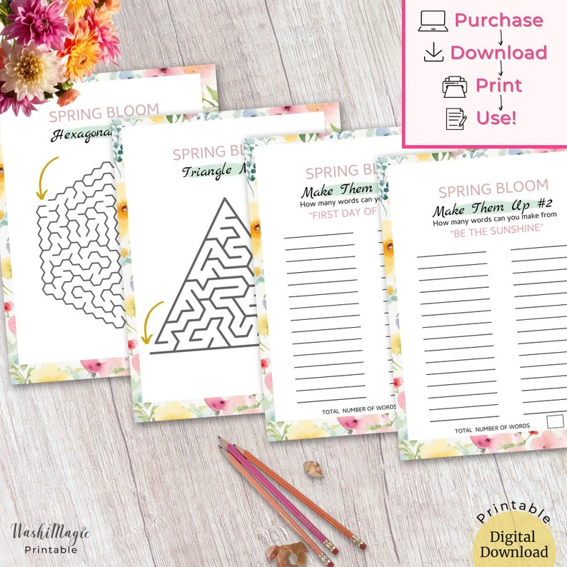 Fun Game Printable Make Them Up, Triangle Maze, Hexagonal Maze for ...