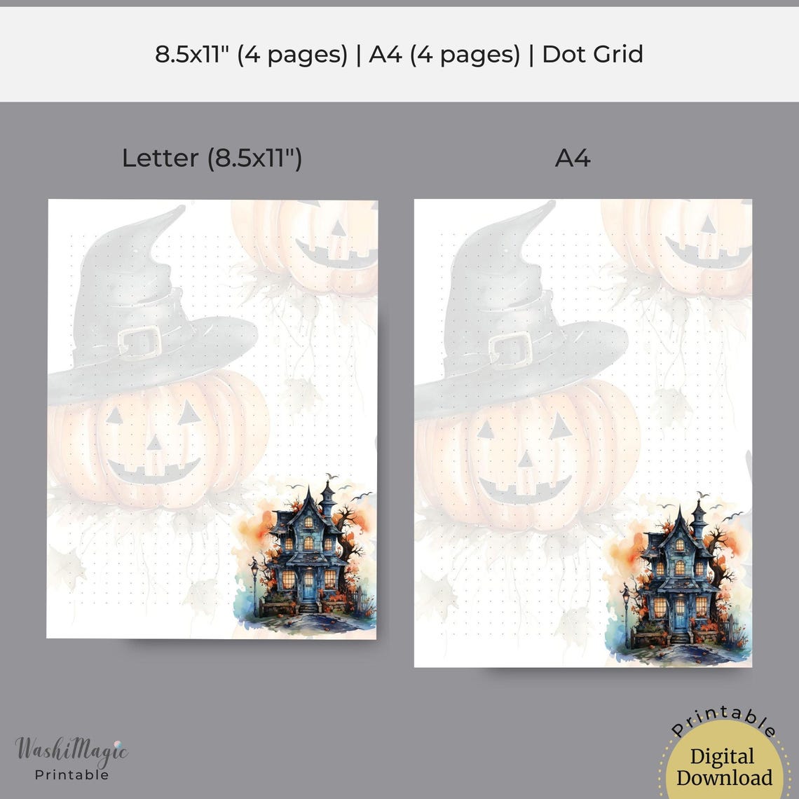 Spooky Haunted House Printable Stationery Set Halloween Fun, Halloween ...