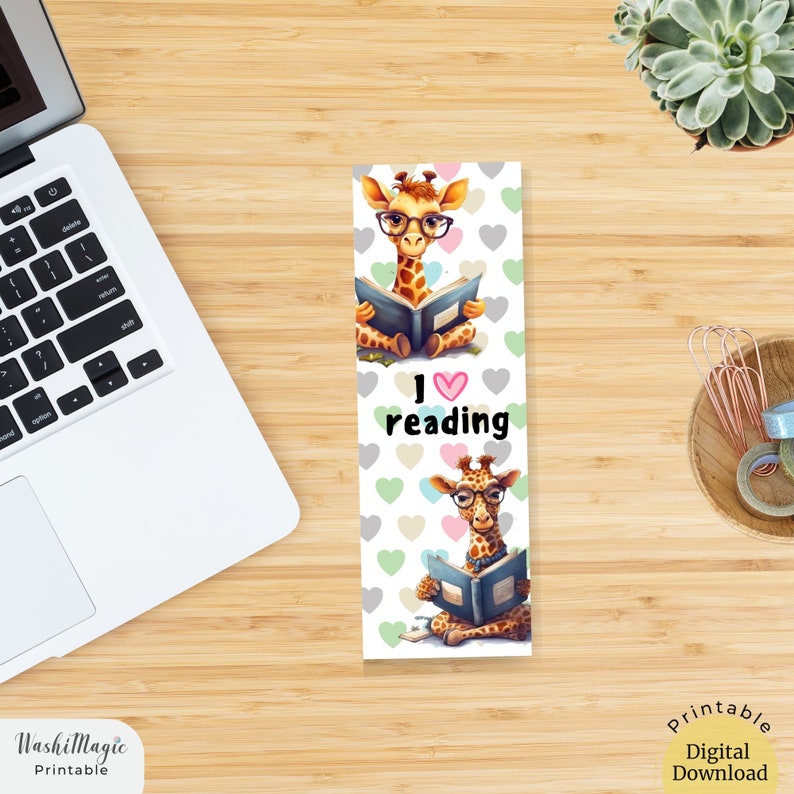 Animal Reading Printable Bookmarks Set of 4 to Spark Reading Joy in ...