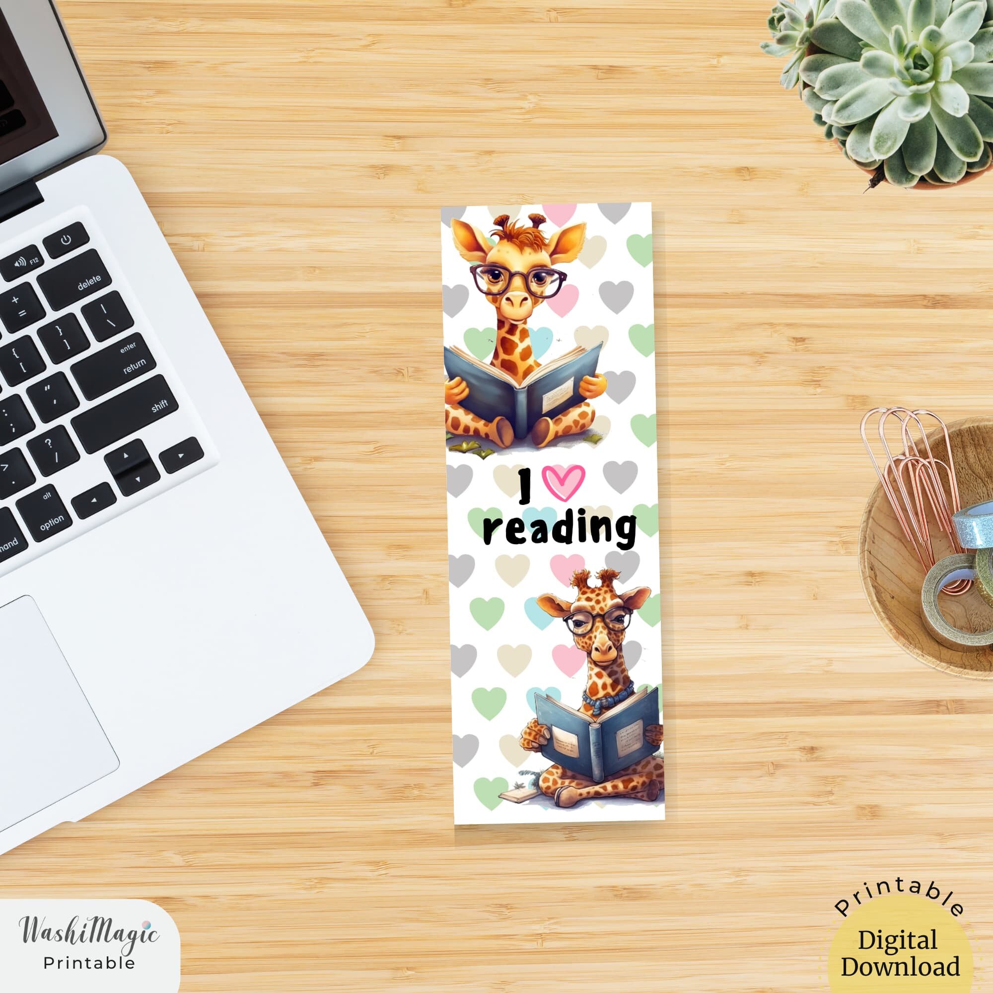 Animal Reading Printable Bookmarks Set of 4 to Spark Reading Joy in ...