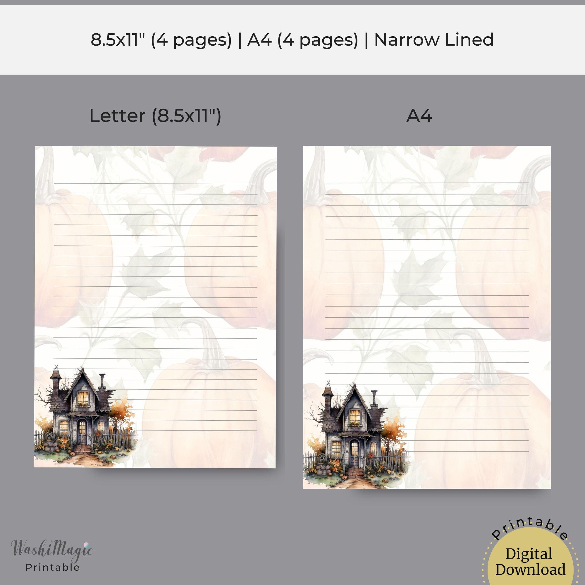 Spooky Haunted House Printable Stationery Set Halloween Fun, Halloween ...