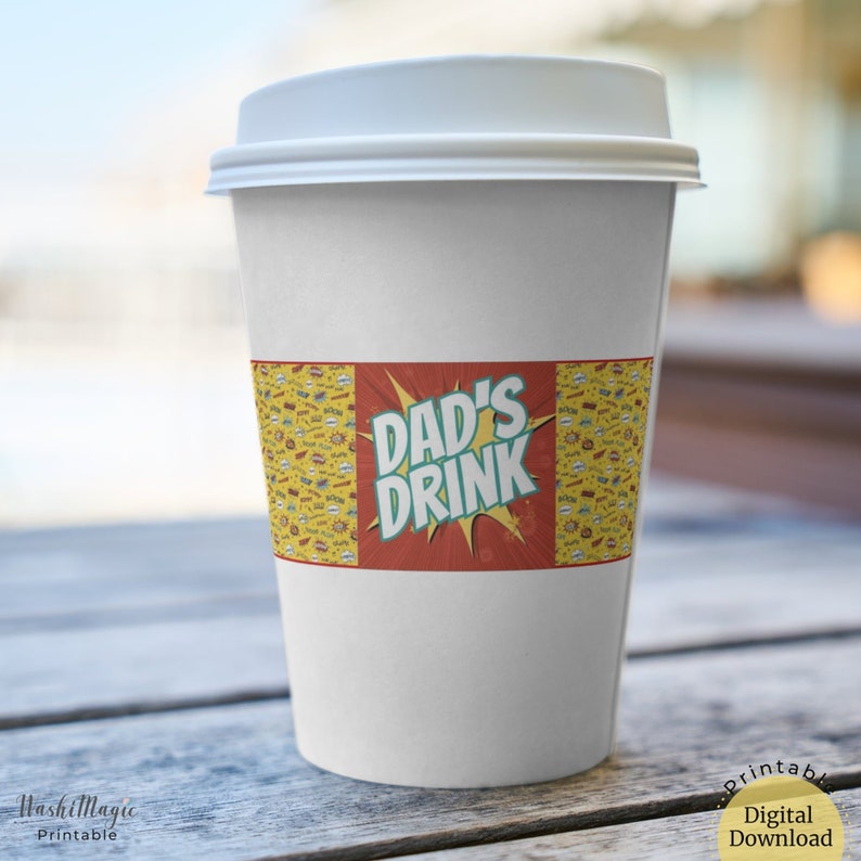 Printable Father's Day Drink Labels Set, DIY Gift for Dad, New Dad Gift ...