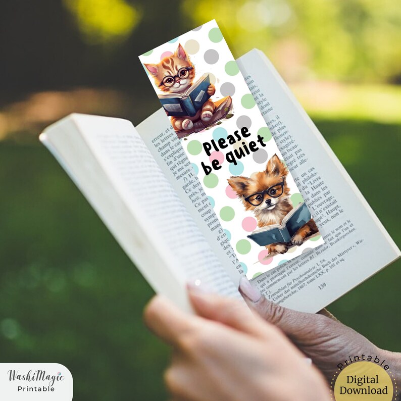 Animal Reading Printable Bookmarks Set of 4 to Spark Reading Joy in ...