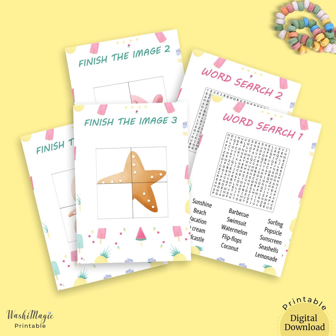 Printable Summer Activity Pack for Kids, Fun Summer Activities for ...