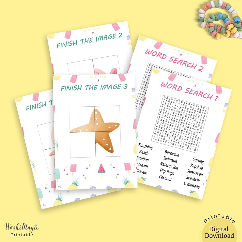Printable Summer Activity Pack for Kids, Fun Summer Activities for ...
