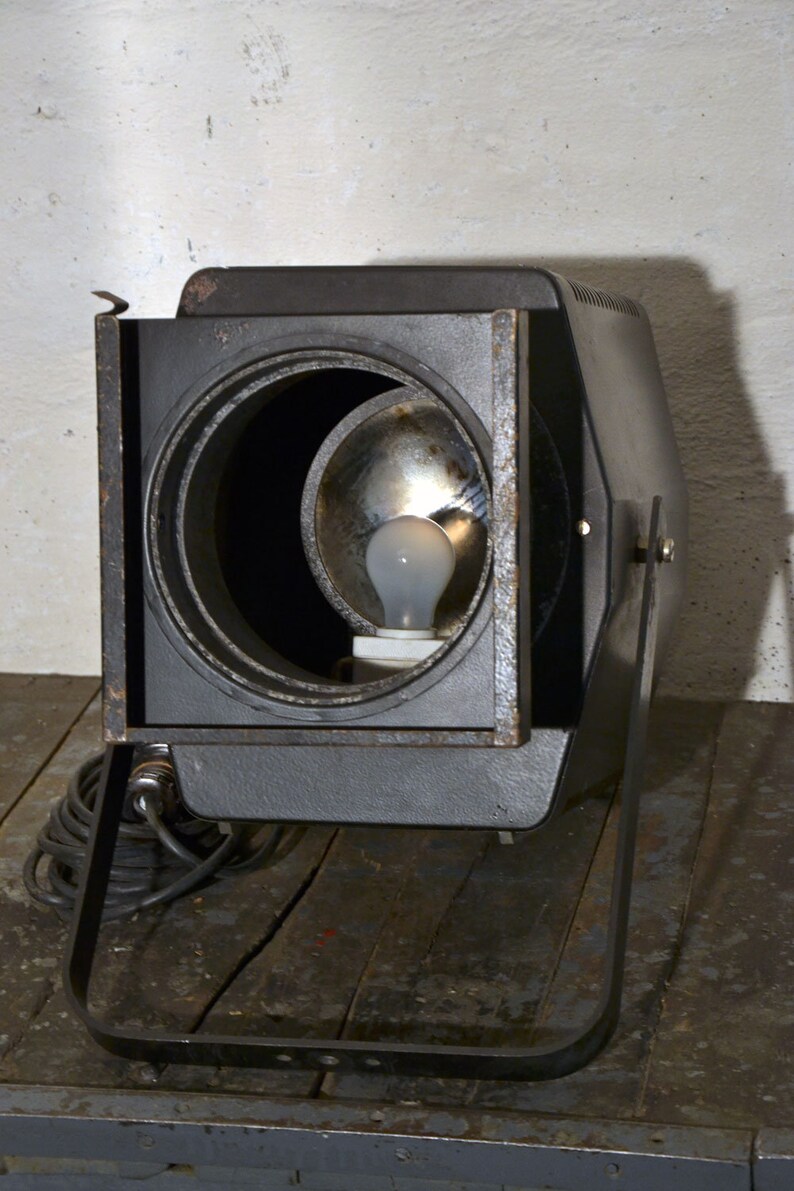 Big Vintage Theater Spotlight, Antique Original Stage Spot Reflector ...