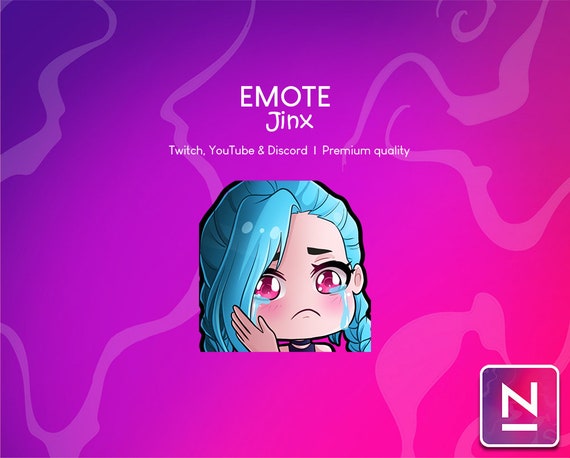 JINX SAD EMOTE Twitch Arcane Jinx Emote Pack Youtube | Etsy