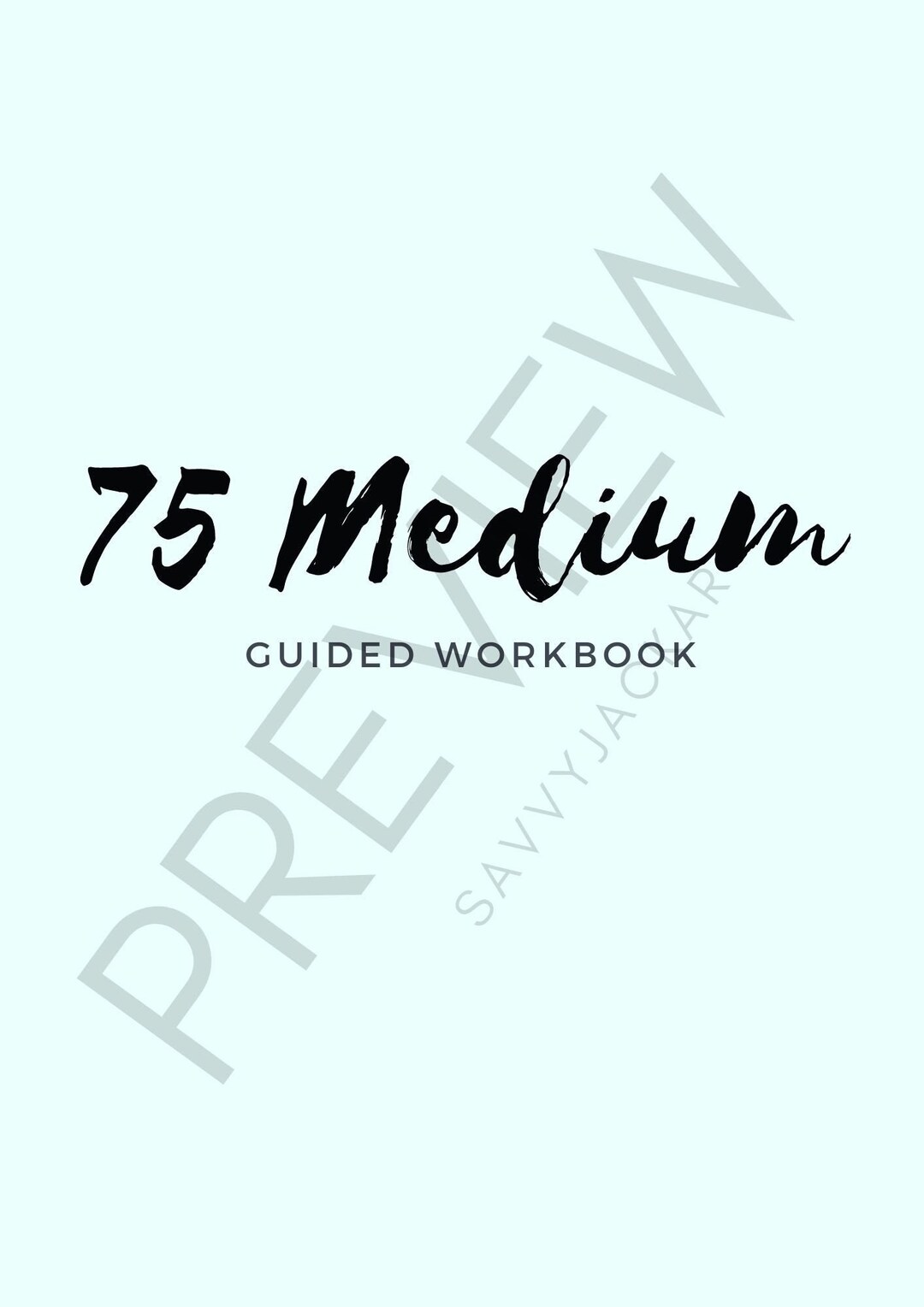 75 Medium Guided Workbook Printable. 75 Hard. Progress Tracker ...