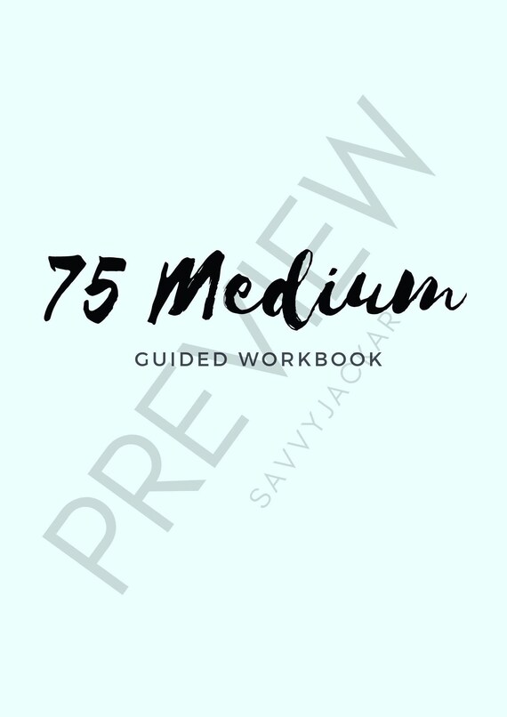 75 Medium Guided Workbook Printable. 75 Hard. Progress Tracker | Etsy