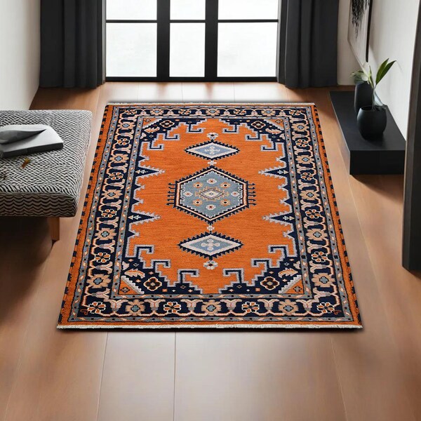 Orange Rug - Etsy