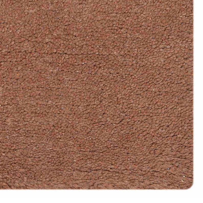 Choco 100% Wool Handmade Tibbati Solid Area Rug, Hand Knotted ...