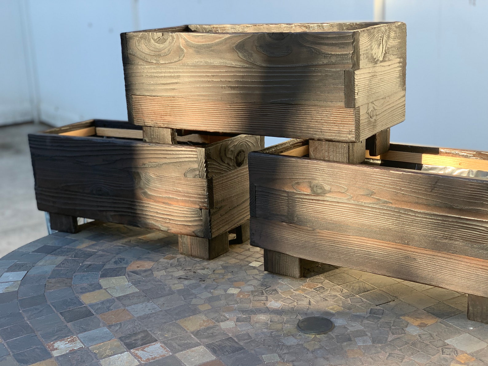 Shou Sugi Ban Cedar Planter - Etsy