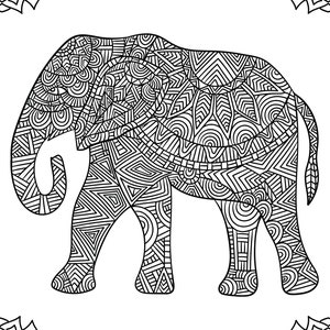 Mandala Style Animal Coloring Pages! 8 Intricate Coloring Pages With 3 ...