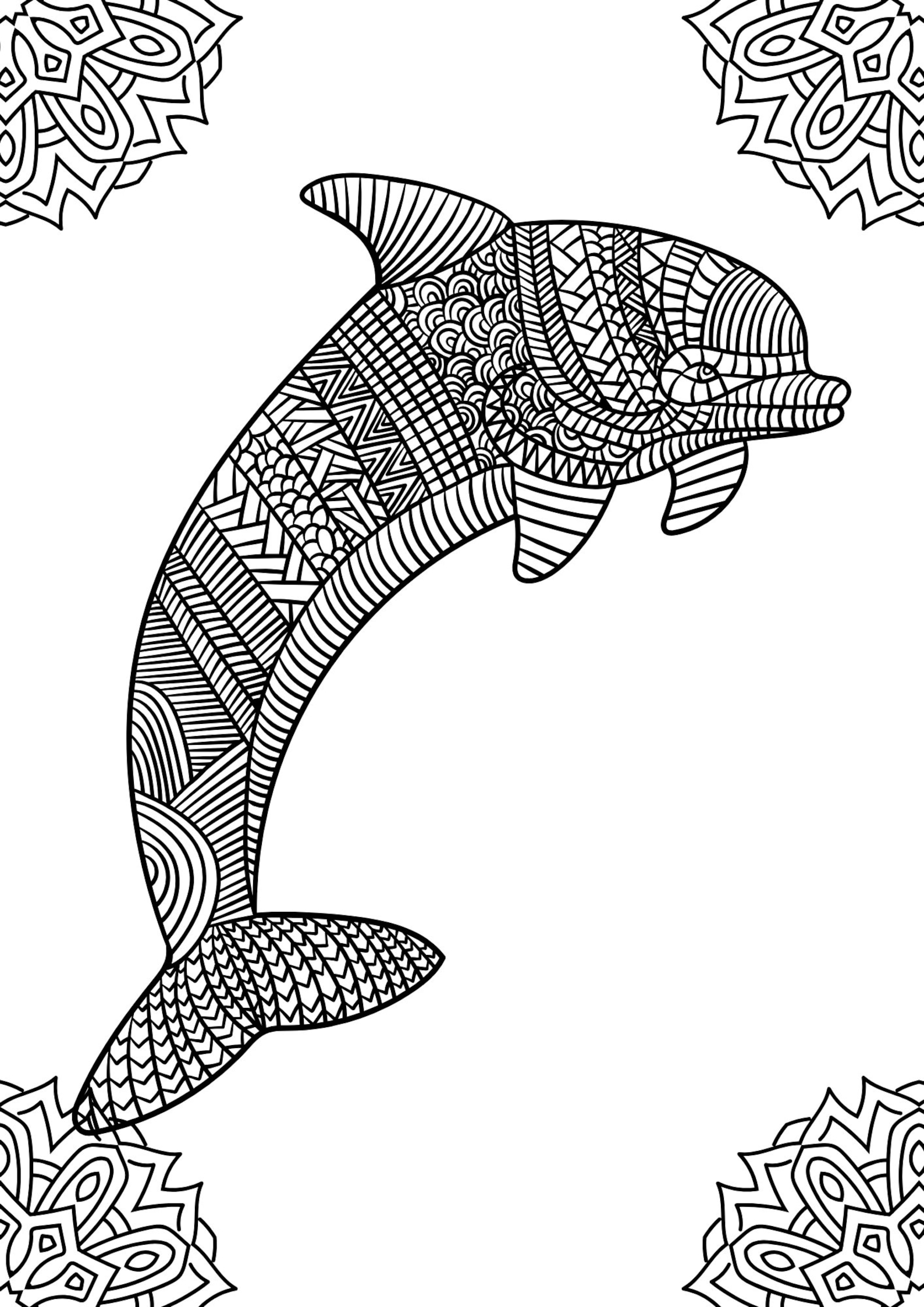 Mandala Style Animal Coloring Pages 8 Intricate Coloring Pages With 3 ...