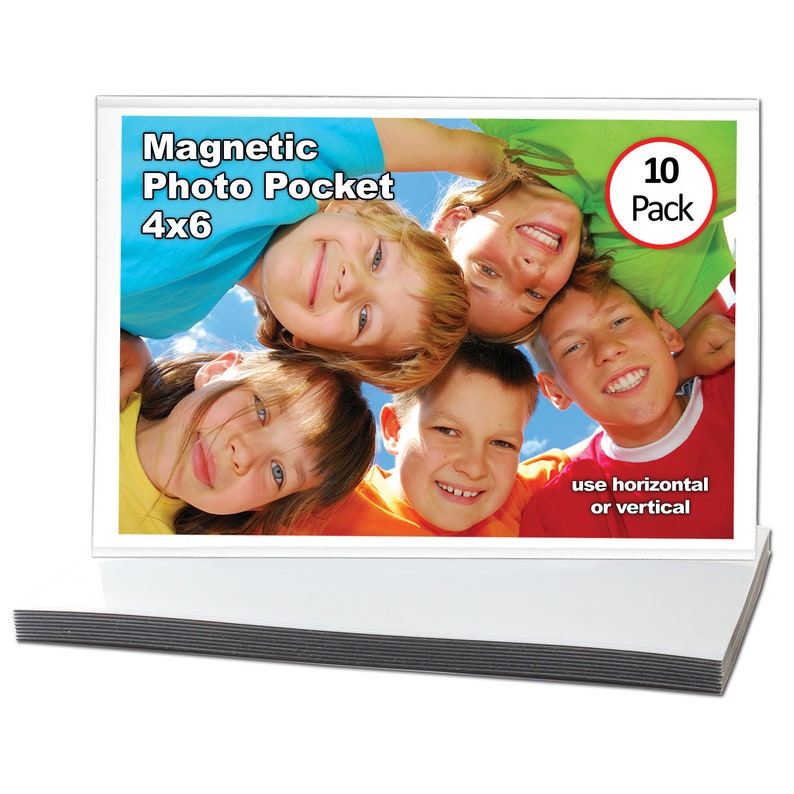 4x6 Magnetic Photo Pockets, 10 Pack White - Etsy