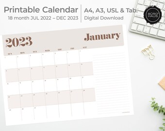 18 Month Calendar - Etsy