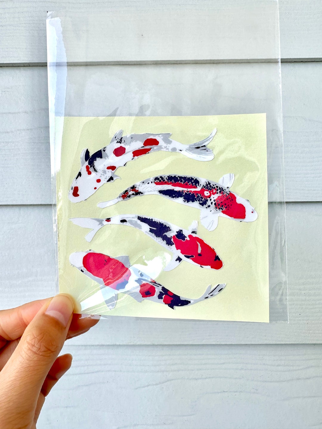 Japanese Koi Fish Stickers Ukiyo-e Koi Fish Design Ukiyo-e - Etsy