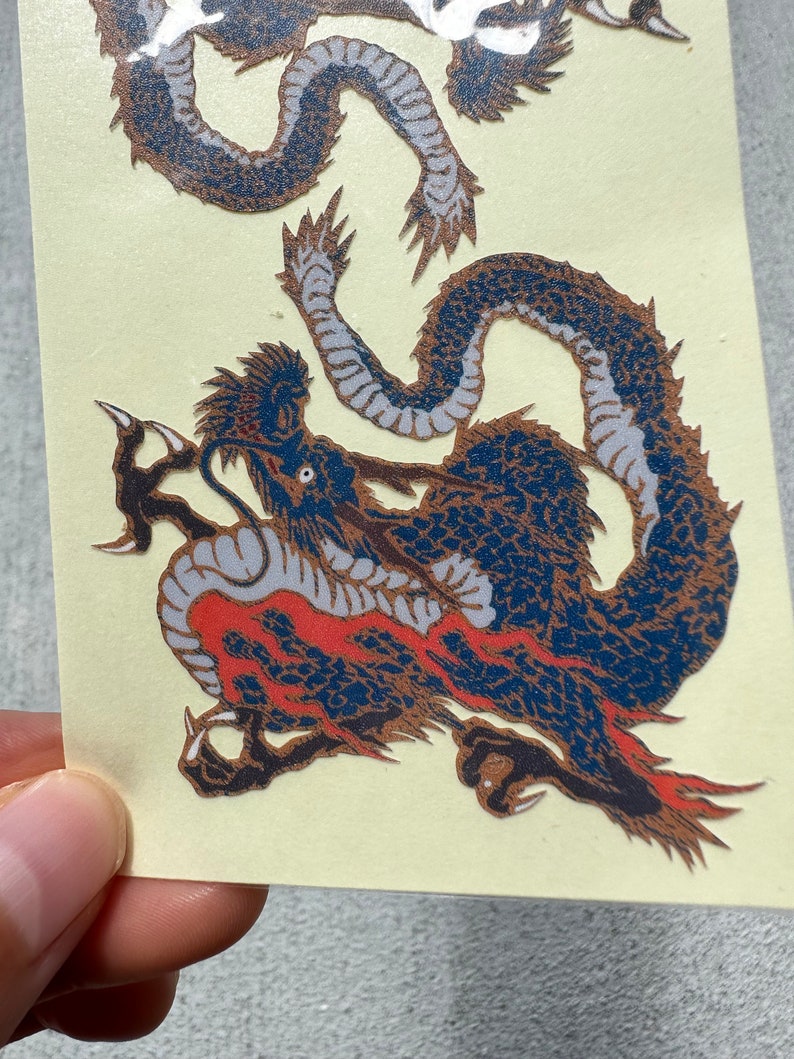 Dragon Japanese Art Stickers Ukiyo-e Art Dragon Stickers - Etsy