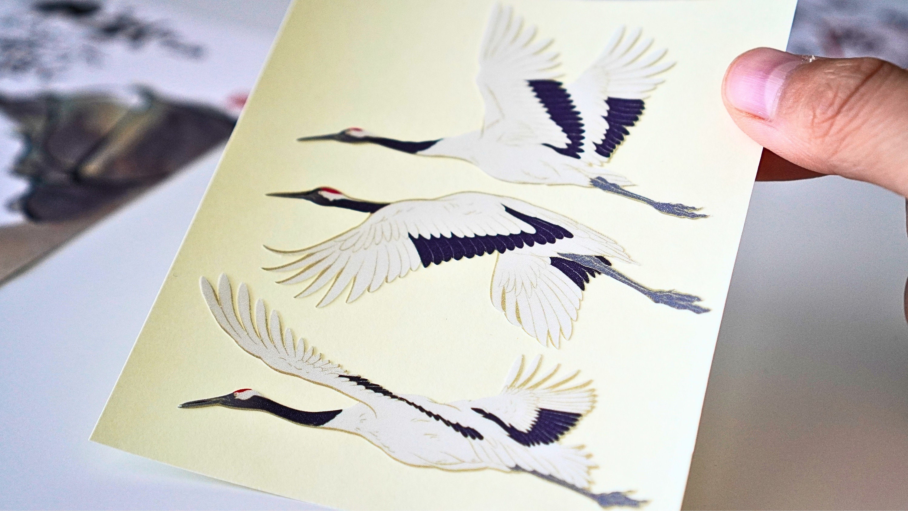 Japanese Crane Stickers | Tsuru Ukiyo-e Stickers | Japanese Art ...