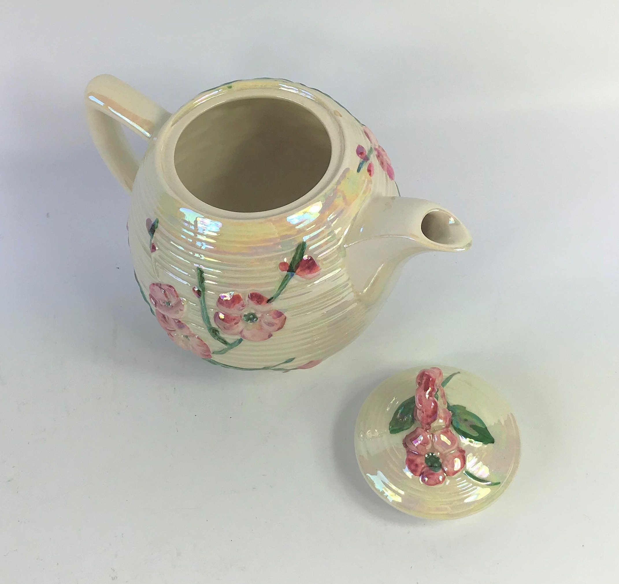 1930s Maling Lustre-ware Teapot in the Blossom Time Pattern. - Etsy ...