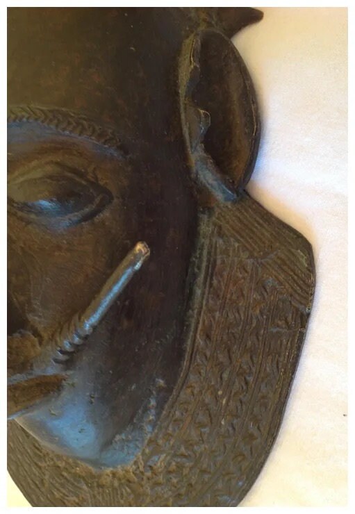 19th Century African Bronze Mask - Etsy