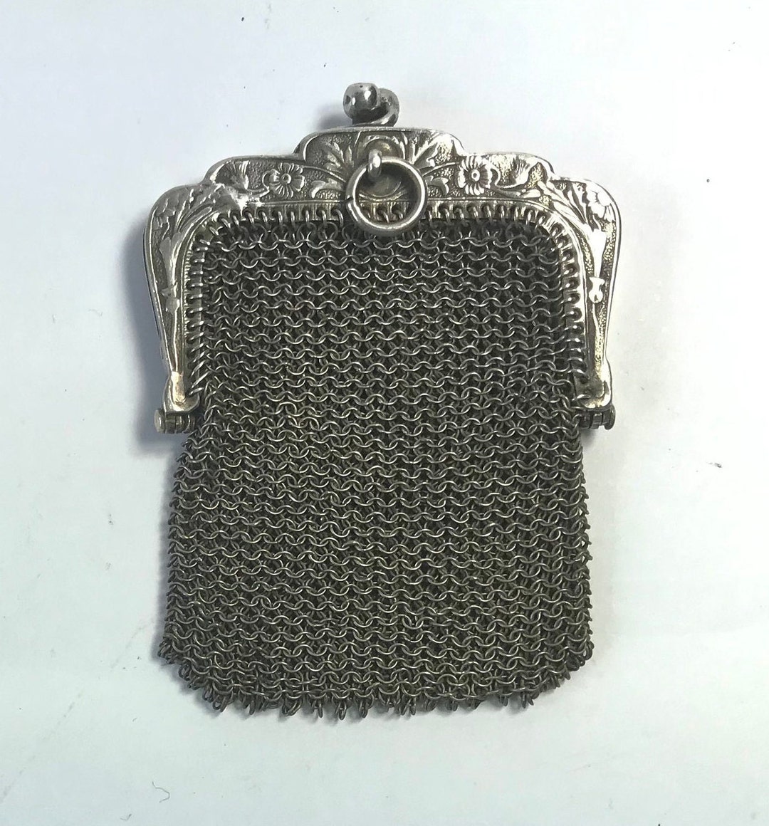 Antique French Silver Chainmail Coin Purse. - Etsy