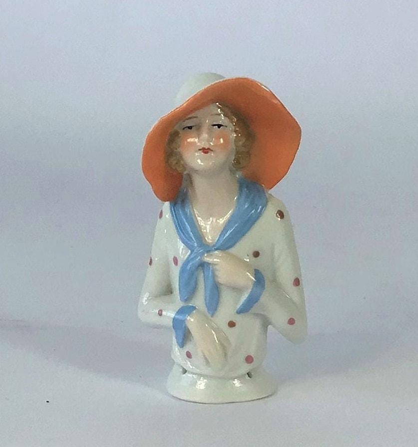 German Porcelain Art Deco 1930s Fasold & Stauch Pin Cushion Half Doll ...