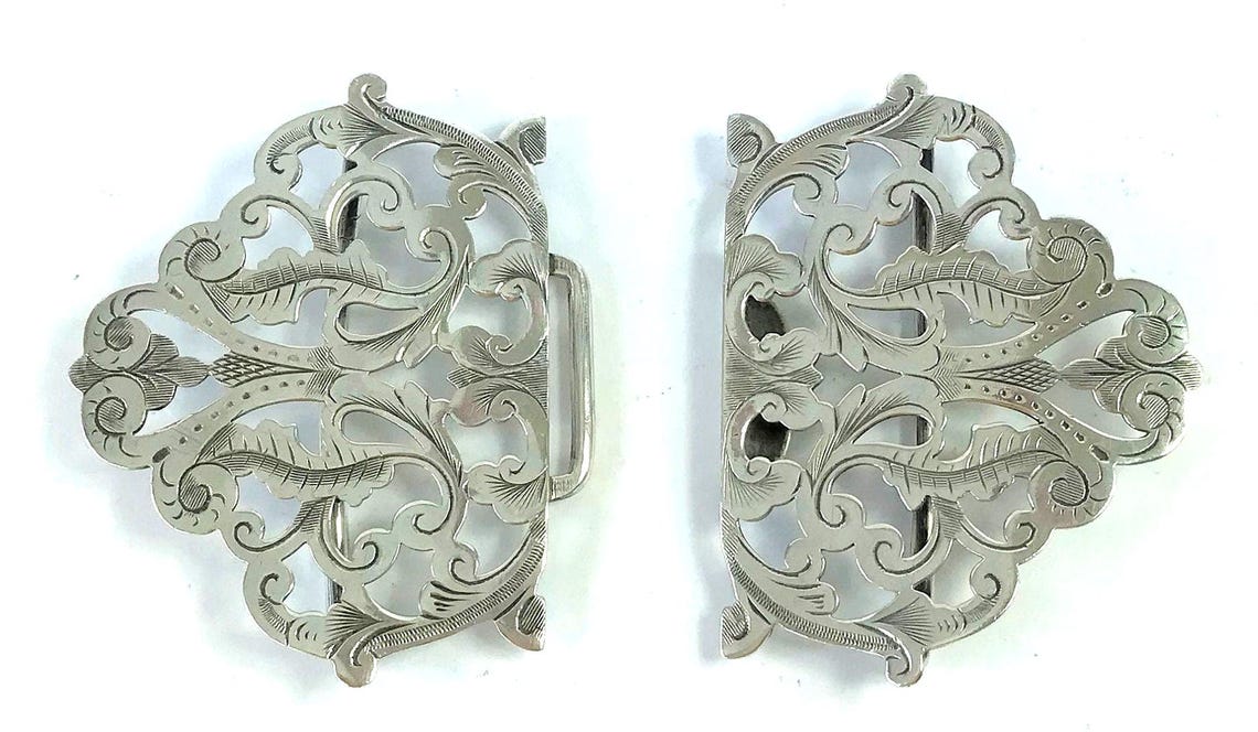 English Stirling Silver Nurses Buckle Dated Birmingham 1900. - Etsy