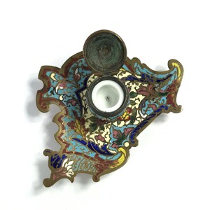 Antique French Champlevé and Bronze Inkwell. Early 20th Century. - Etsy