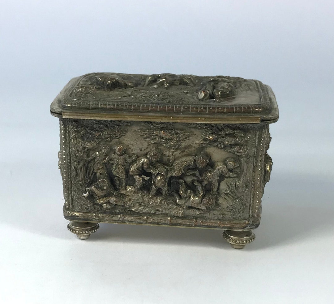 Napoleon III French Plated Metal Figural Coffre/box C. 1860 - Etsy