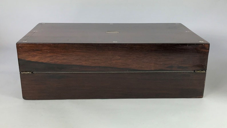 Victorian Writing Box With Writing Slope and Mother of Pearl Inlay - Etsy