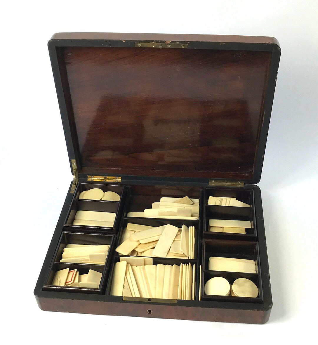 Napoleon III Inlaid Games Compendium Box: Burr Walnut, Mother of Pearl ...