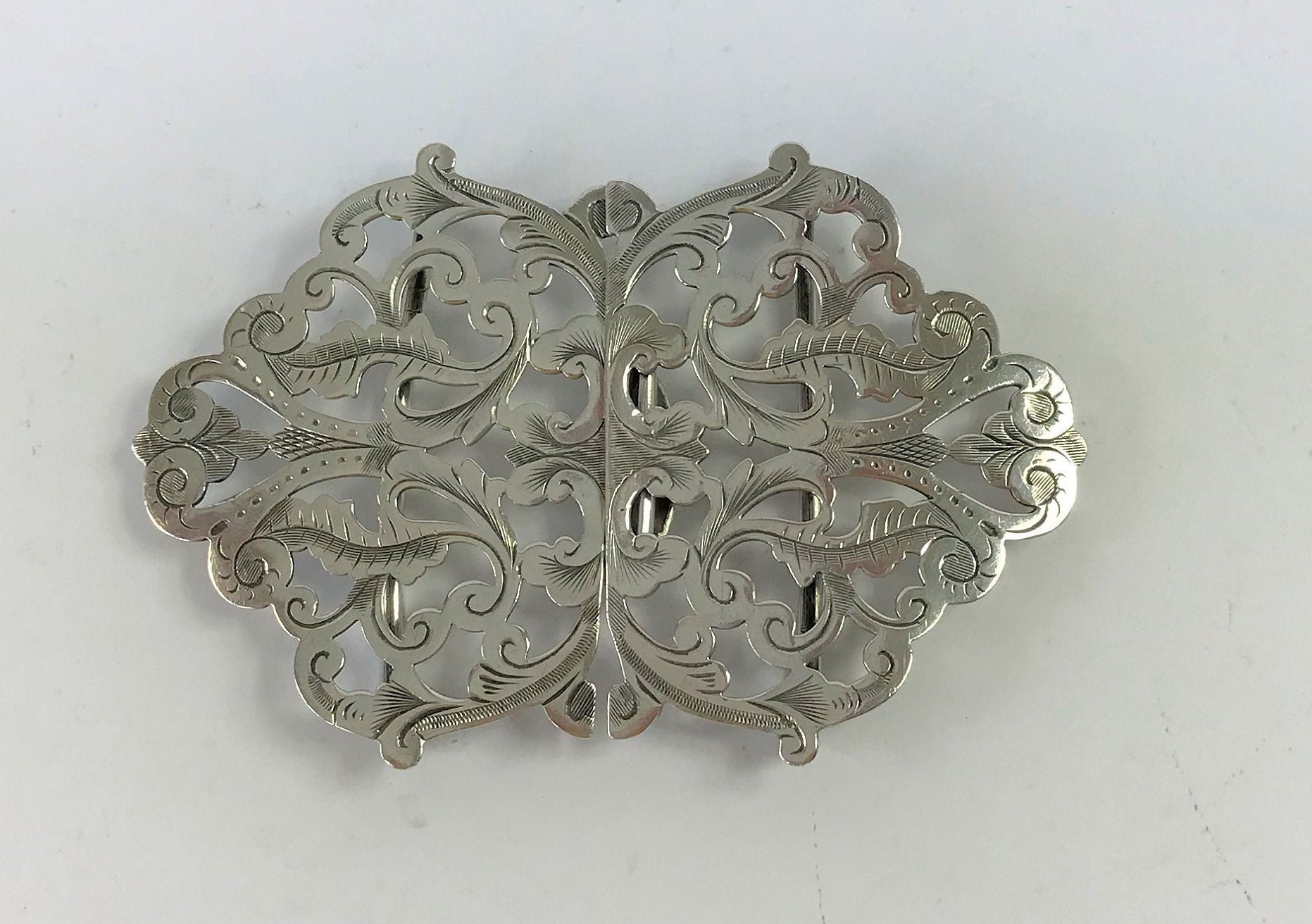 English Stirling Silver Nurses Buckle Dated Birmingham 1900. - Etsy