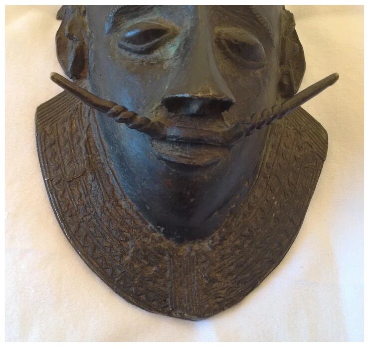 19th Century African Bronze Mask - Etsy