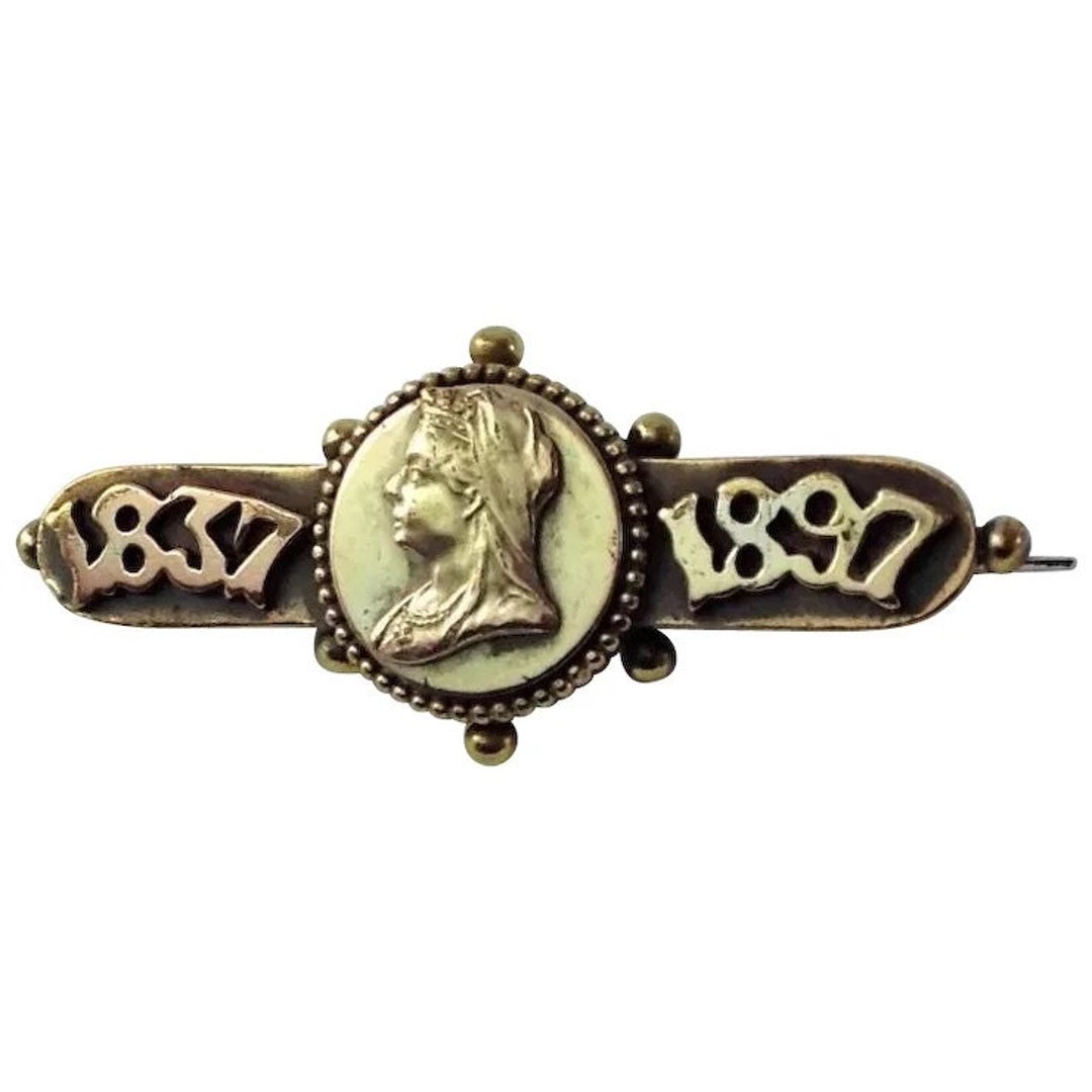 Victorian Commemorative Queen Victoria Jubilee Brooch. 1837 - 1897. - Etsy