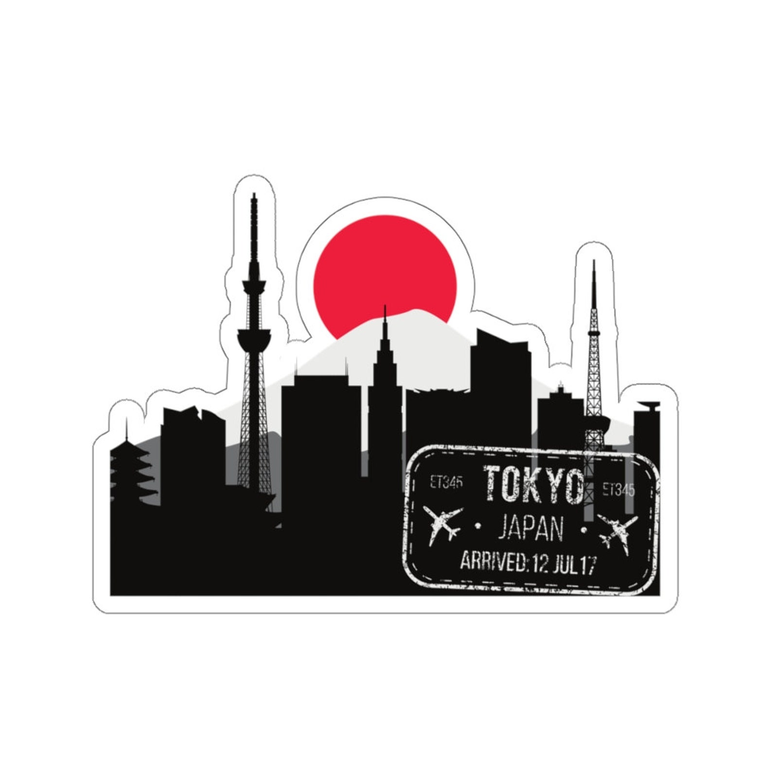Tokyo Sticker with Tokyo Passport Stamp | Etsy