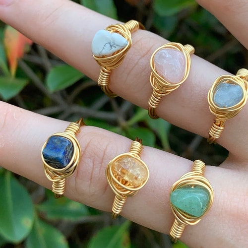 Daisy Wire Wrapped Ring Tarnish Resistant Wire Wrapped Ring | Etsy